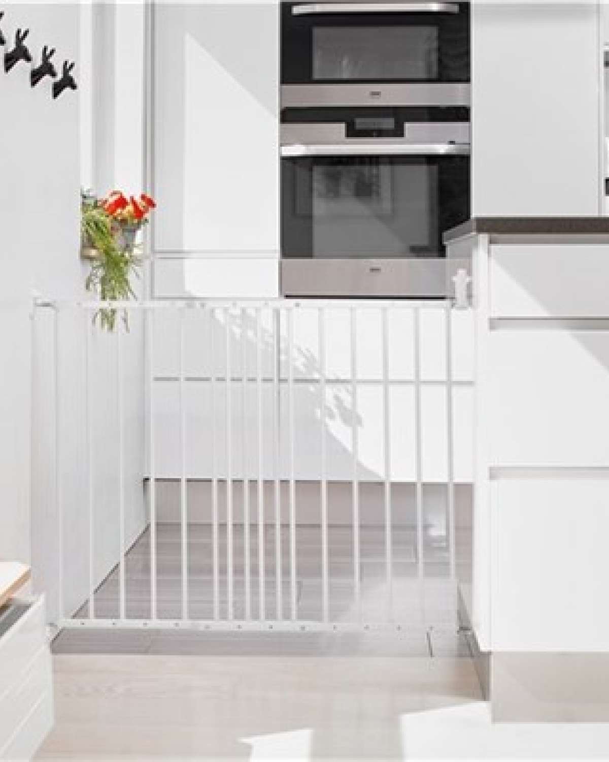 BabyDan MultiDan Trappegrind | 62,5-106,8 cm - Metall, Hvit